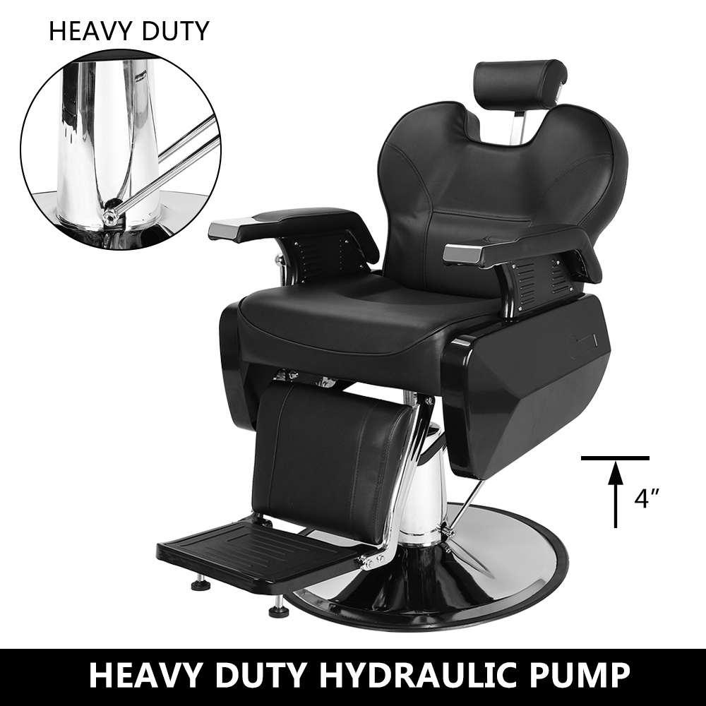 Heavy Duty Hydraulic Recline Barber Chair Salon Tattoo Beauty Chair ...